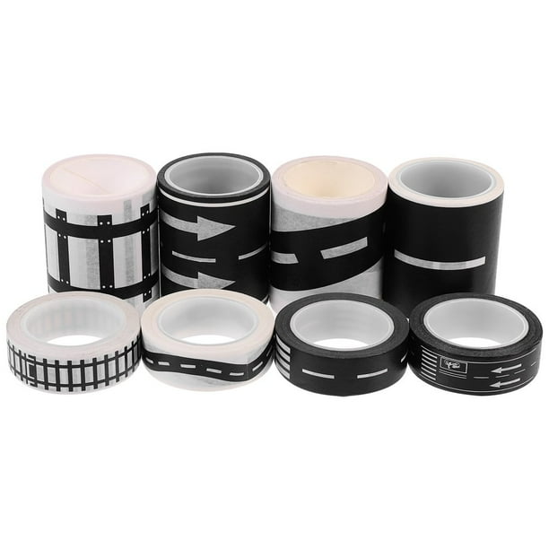 AMERTEER 8 Rolls Railway Track Sticker Washi Toy Sticker for Car Track ...