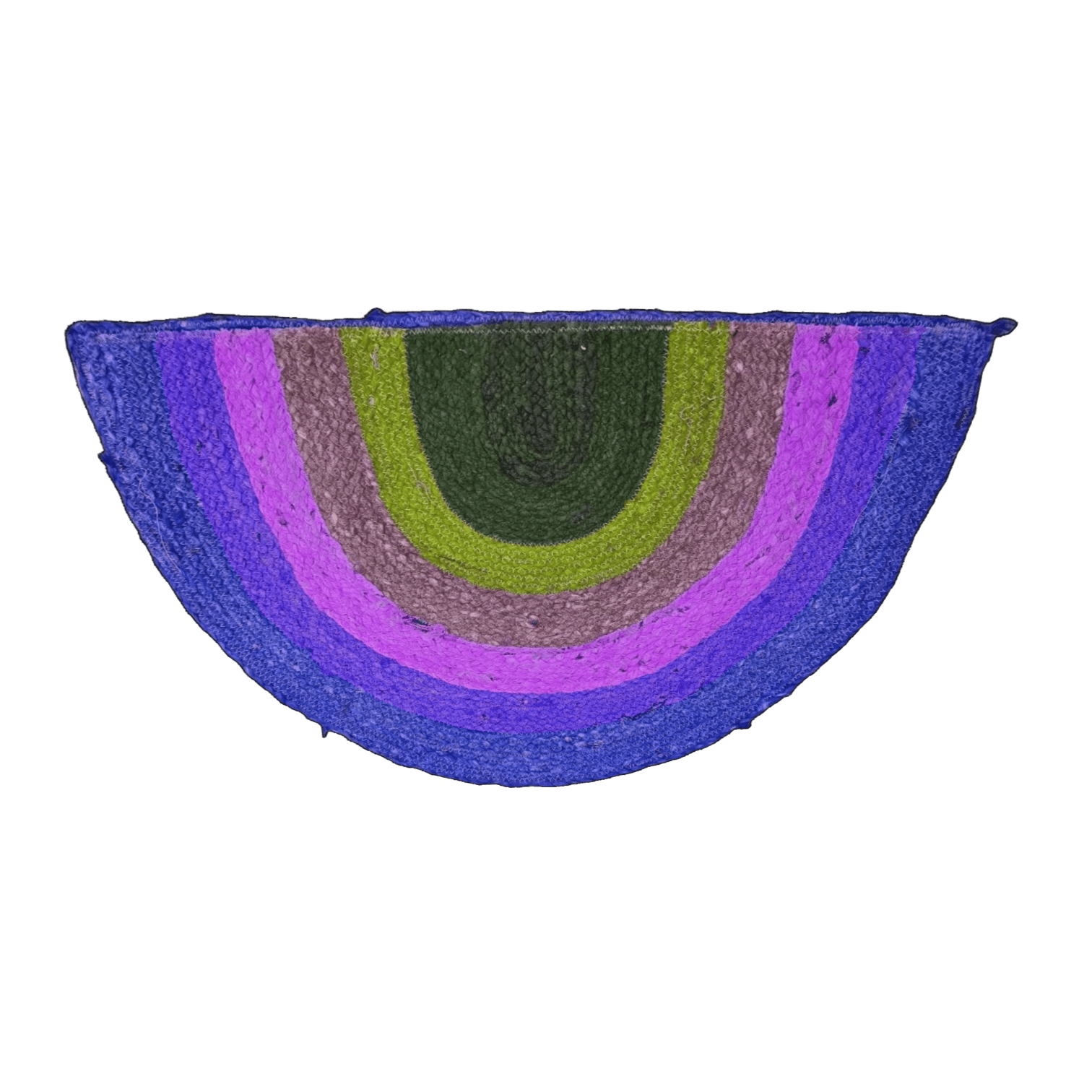 Rainbow Half Moon Accent Jute Rug - Purple - Walmart.com