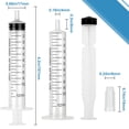 24 Pack 12ml/cc Plastic Syringe with Tip Cap, Small Sterile Syringe ...