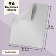 96 Sheet Silver Shimmer Cardstock, Double-Sided for Scrapbooking, DIY ...