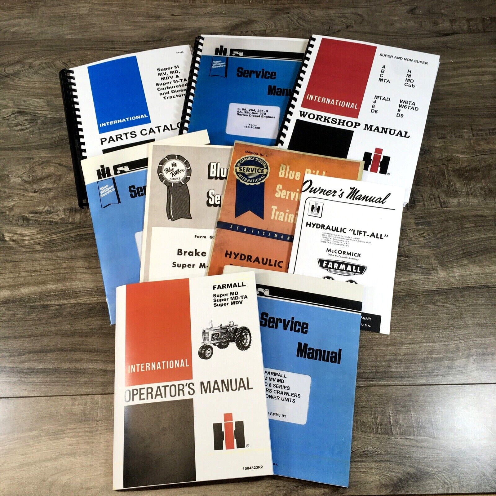 IH FARMALL SUPER MD MDV TRACTOR SERVICE PARTS OPERATORS MANUAL SET ...