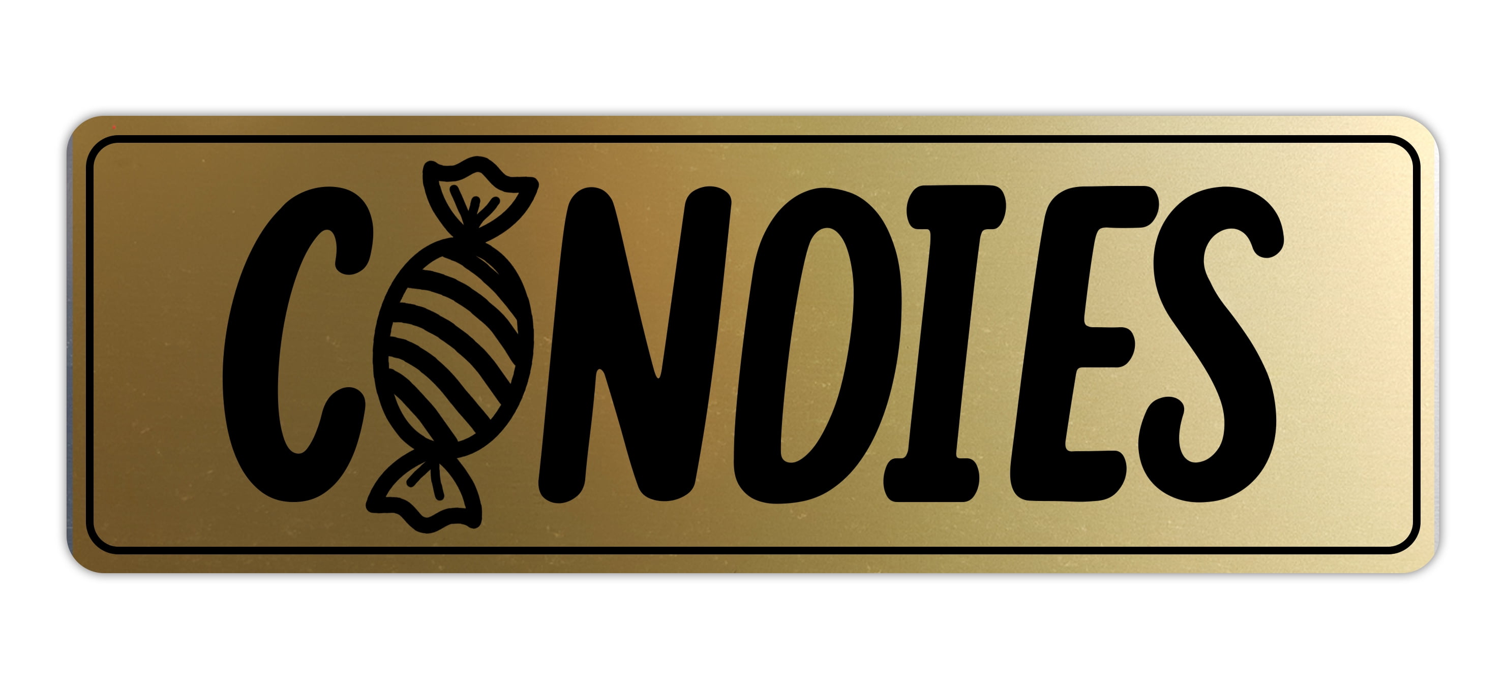 Signs ByLITA Standard Candies Sign (Brushed Gold) - Small - Walmart.com