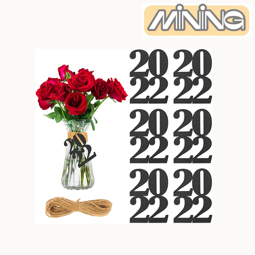 24 Pieces Glitter 2022 Cutouts Tags Decorations Double Side 2022 ...