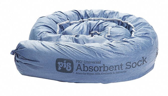 Pig Absorbent Sock,Blue,3" dia.,PK12 PIG105-BL - Walmart.com