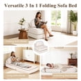 Beige-New Folding Sofa Bed, 3-In-1 Convertible Sleeper Chair With ...