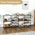 Ktaxon Shoe Rack 9 Tiers 36 Pairs w/ 4 Hooks, Shoe Storage Cabinet ...