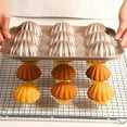 6/12 Cavity Baking Mold Nonstick Coating Carbon Steel Shell Shape ...