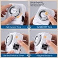 DEWENWILS Heavy-Duty Mechanical Timer, 2 Pack, Dual Outlet, 15A 120V ...