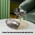 2 Tiers Fruit Dessert Snacks Tray Multi Layer Serving Plate Stackable ...