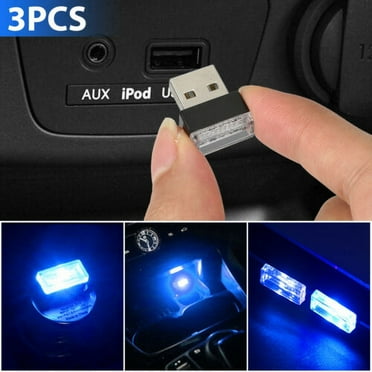 4 PCS USB LED Car Interior Atmosphere Lamp, Plug-in USB Decor Night ...