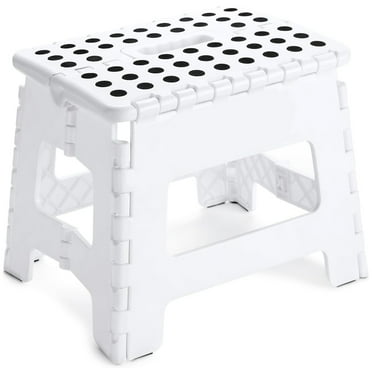 Mainstays One Step Folding Step Stool, Black Plastic - Walmart.com