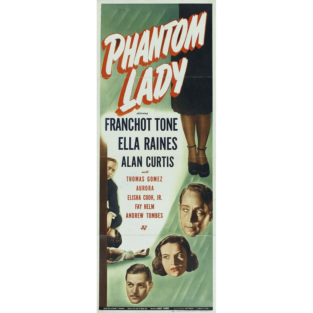 Phantom Lady - movie POSTER (Insert Style A) (14" x 36") (1944 ...