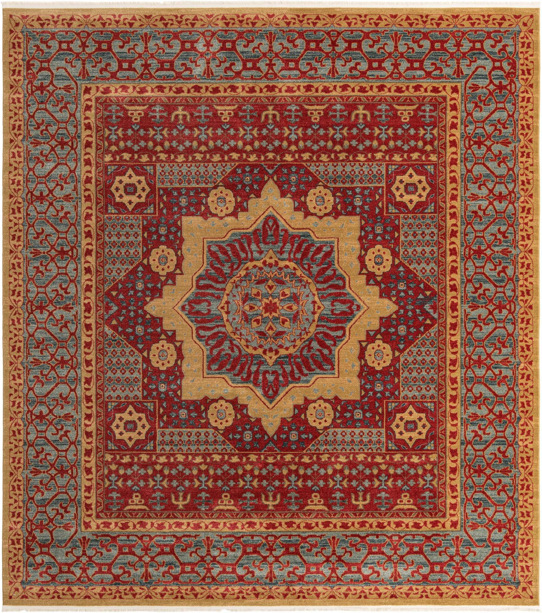 Rugs.com Amina Collection Rug – 10' x 11' 4 Red Flatweave Rug Perfect ...