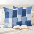 Blue White Outdoor Pillow Covers Set of 2 Graffiti Art Mottled Gradient ...