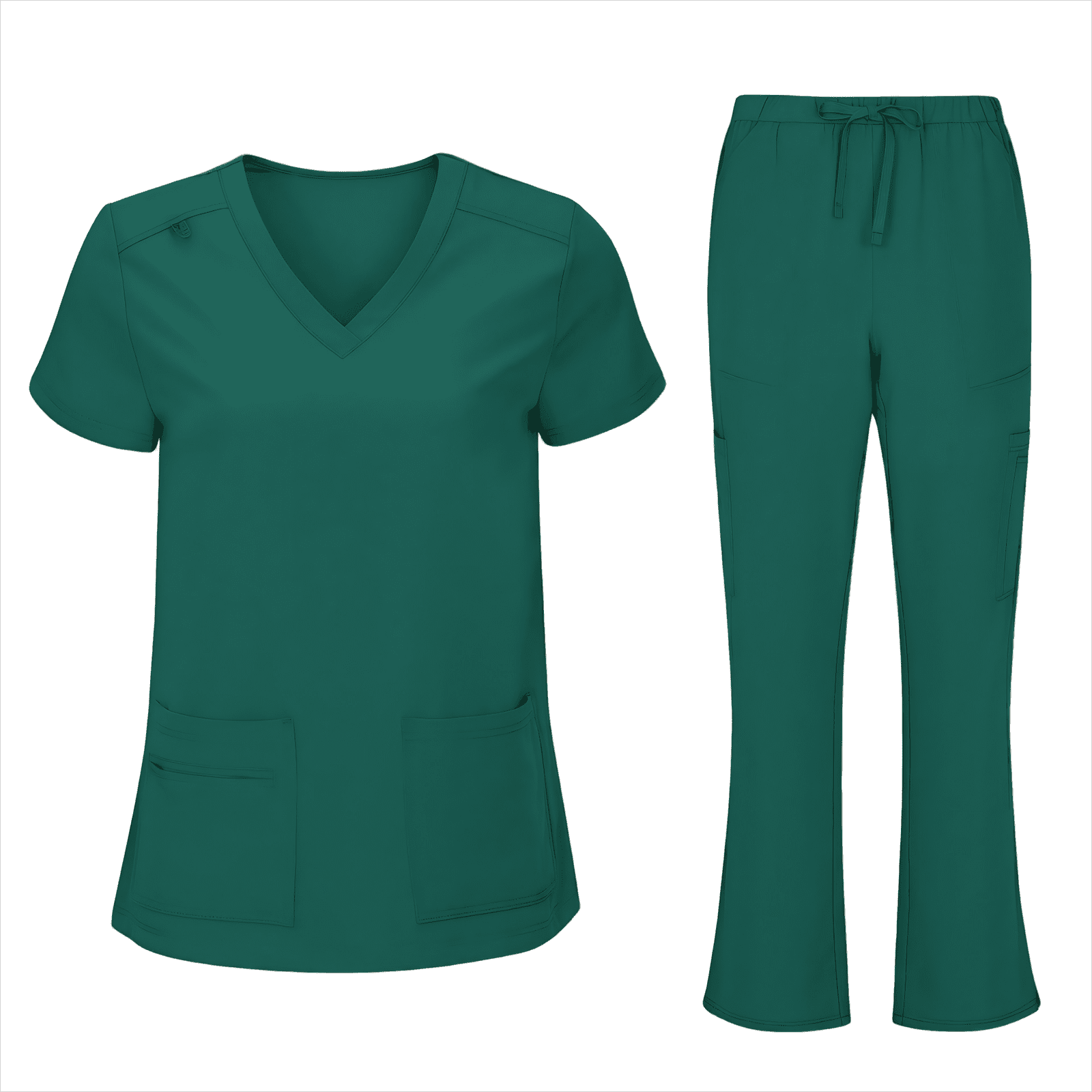 Click here for Bocqde Scrubs Sets For Women Short Sleeve V Neck T... prices