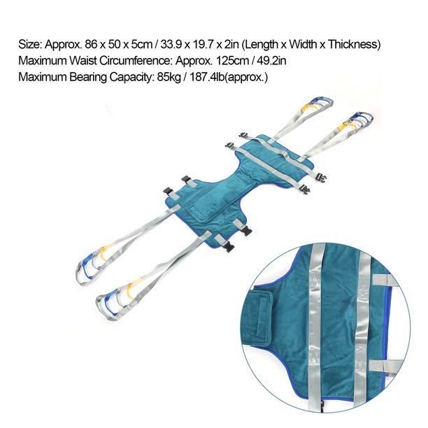 Transport Lift Sling Transfer Belt Lift Sling Elderly Disabled Patient ...