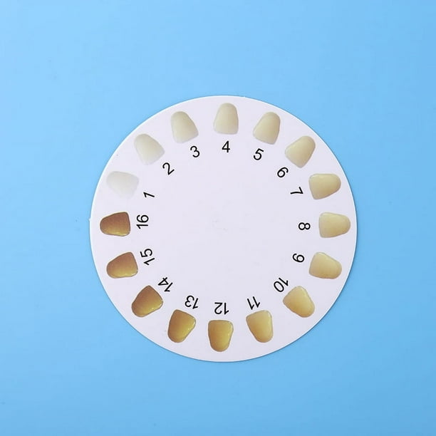Tarjeta de comparación de color de dientes, papel de tiras largas ...
