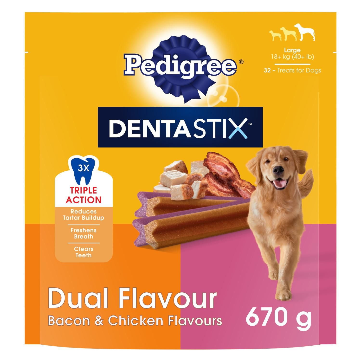 Click here for Pedigree Dentastix Oral Care Dual Flavour Bacon &... prices