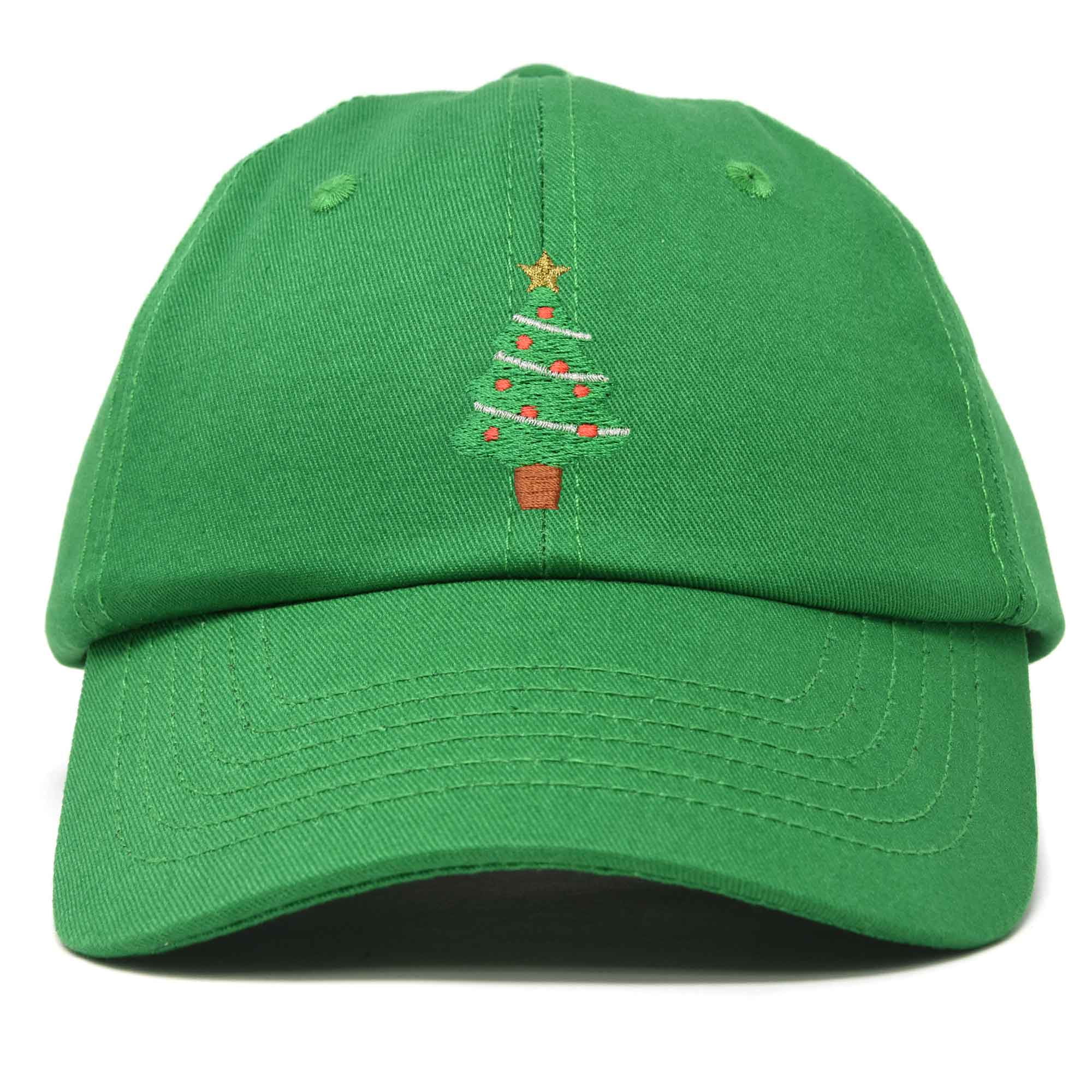 DALIX Xmas Holidays Christmas Tree Ball Cap Embroidered Hat in Kelly ...