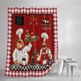 Chefs Shower Curtains for Bathroom, Food Coffee Cookies Steak Red Plaid ...