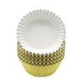 Mombake Standard Foil Gold Cupcake Liners Muffin Baking Cups for Party ...