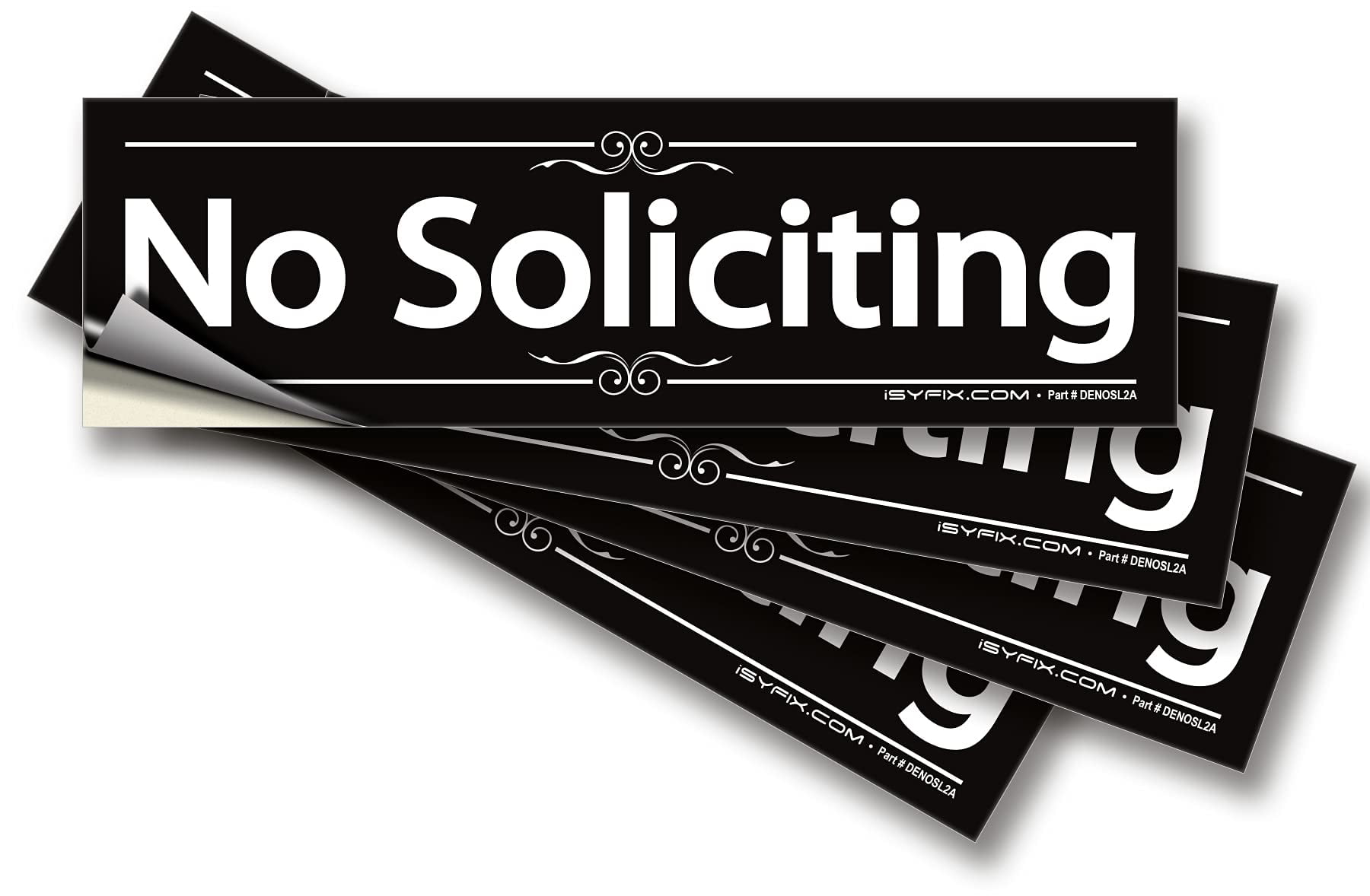 iSYFIX No Soliciting Sign Sticker for House, Home & Business - 4 Pack ...