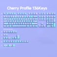 Ergonomic 136 Keycap Set Translucent Side Engraved Backlighting Keycaps ...