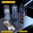 Clear Mini Storage Boxes with Mid Opening Lid, Transparent Travel ...