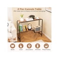 2-Tier Console Table, 35.5" Narrow Entryway Table W/Irregular Storage ...