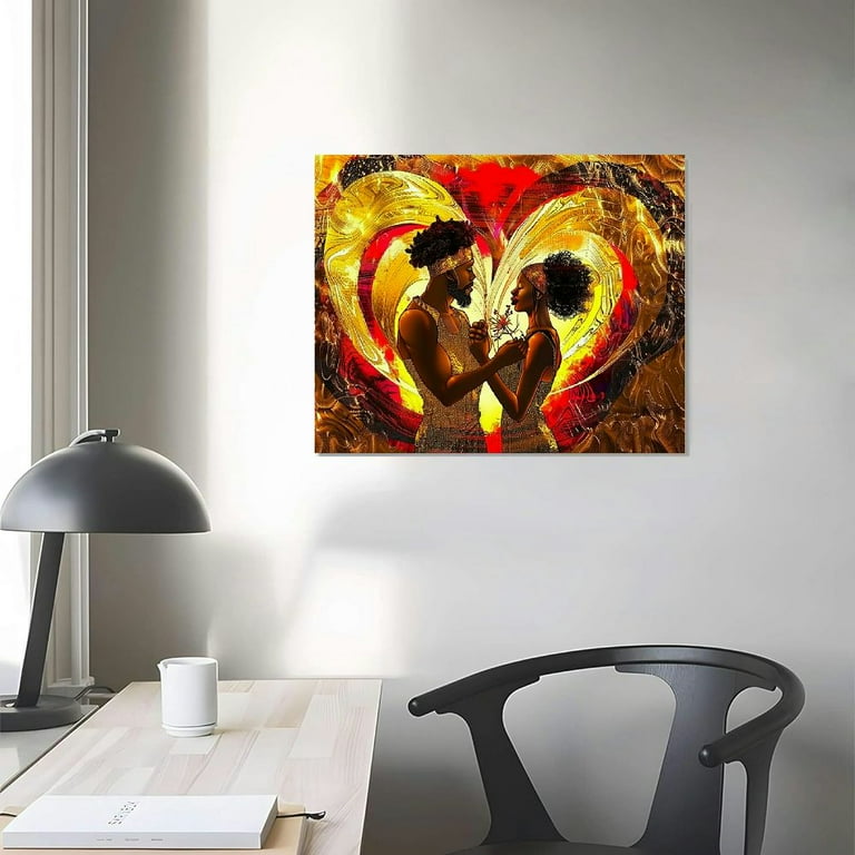 African Love Art Paintings Love And Black History Canvas Painting