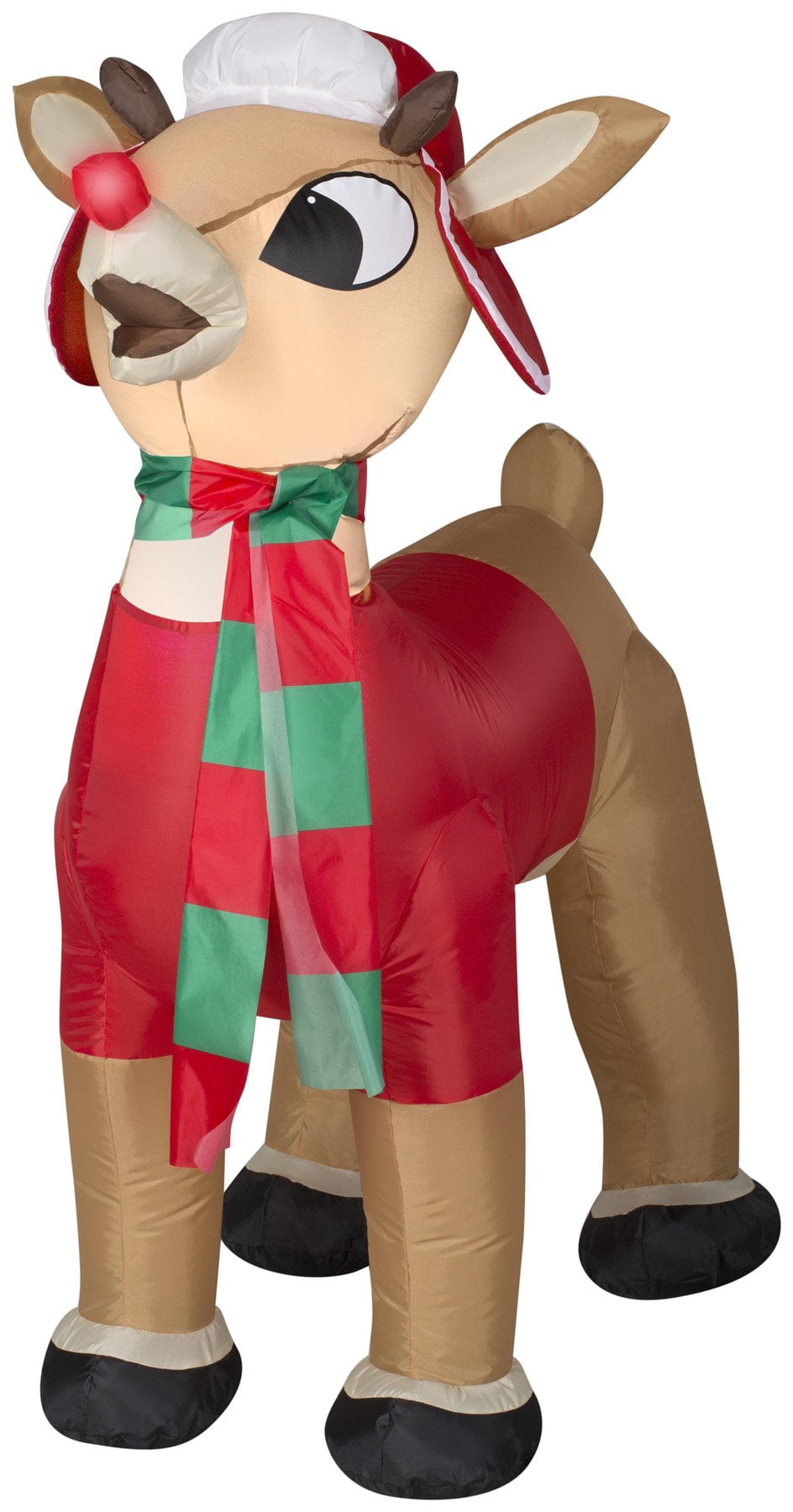3.5 Airblown-Rudolph w/Winter Wear Christmas Inflatable - Walmart.com