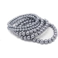 NANAHuang 5 Pcs Faux Pearl Bracelet Set for Women Beaded Stretch Strand ...