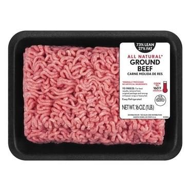 80% Lean / 20% Fat Ground Beef Chuck, 1 lb Tray, Fresh, All Natural ...