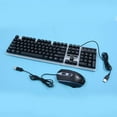 Black Wired Backlit USB Keyboard, Uppercase Letter Large Print Letters ...