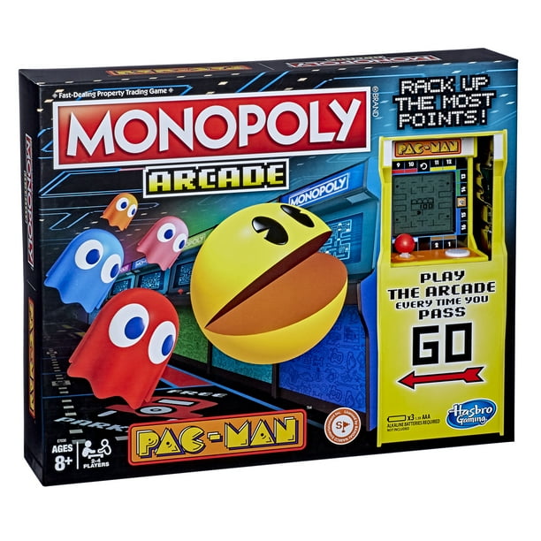 Monopoly Arcade Pac-Man Game; for Kids Ages 8 and Up; Includes Banking ...