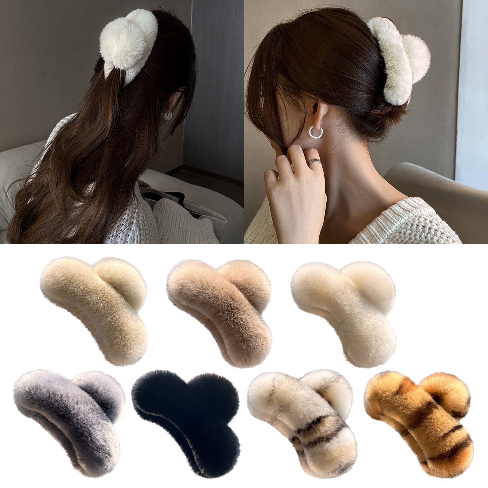 Click here for Dvkptbk Plush Hairpin Large Furry Hair Clip Cute F... prices