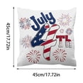 18x18" Patriotic Truck & Flag Natural Linen Throw Pillow Covers, 4th of ...