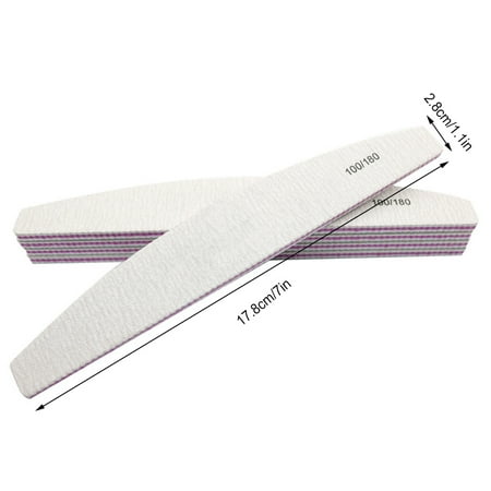 Nail File Half Moon Shaped Home Salon Personal Efficient Safe Adults ...