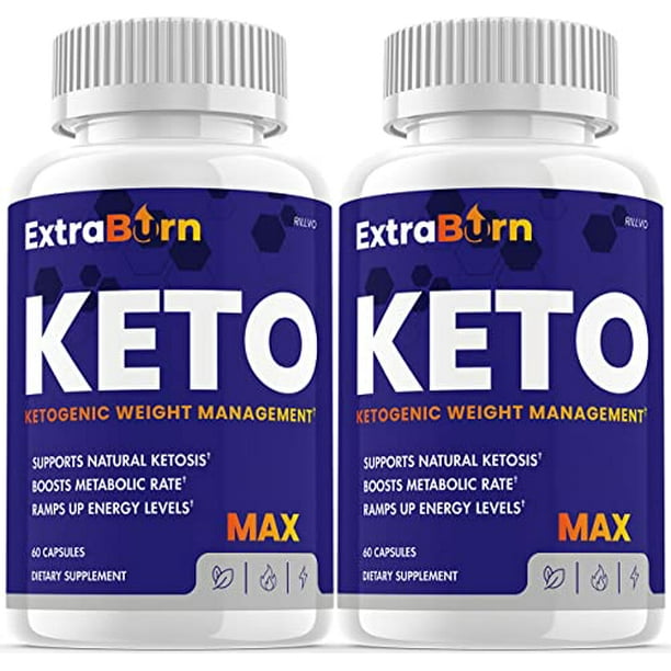 (2 Pack) Extra Burn Keto Pills, Advanced Ketogenic Formula (120 ...