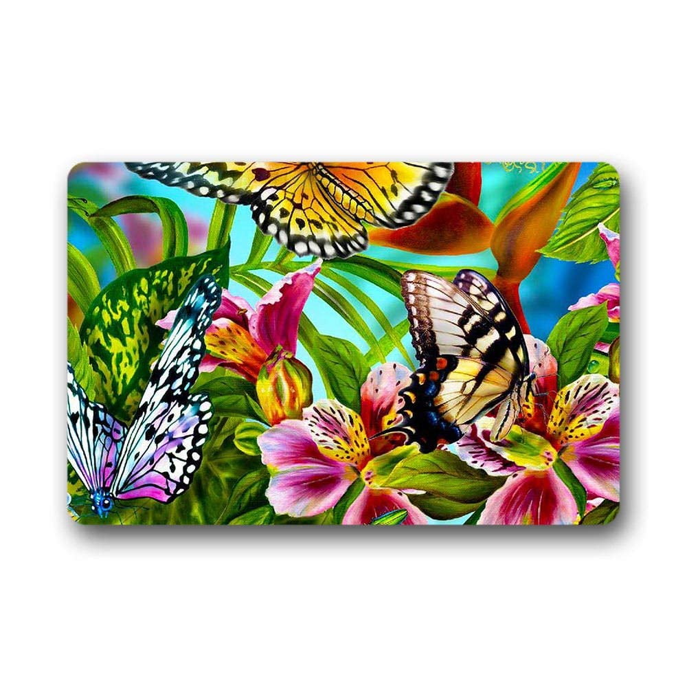 CADecor Butterfly Doormat Indoor Outdoor Floor Rug 23.6x15.7 inches ...