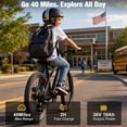 20" Electric Bike for Teens, 500W Peak Motor & 20MPH Ebike , 32 Mile ...