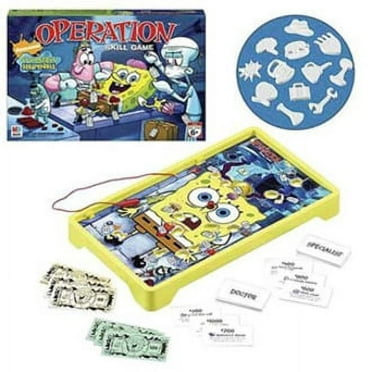 Operation SpongeBob SquarePants Operation Game, Board Game, 12 Plastic ...
