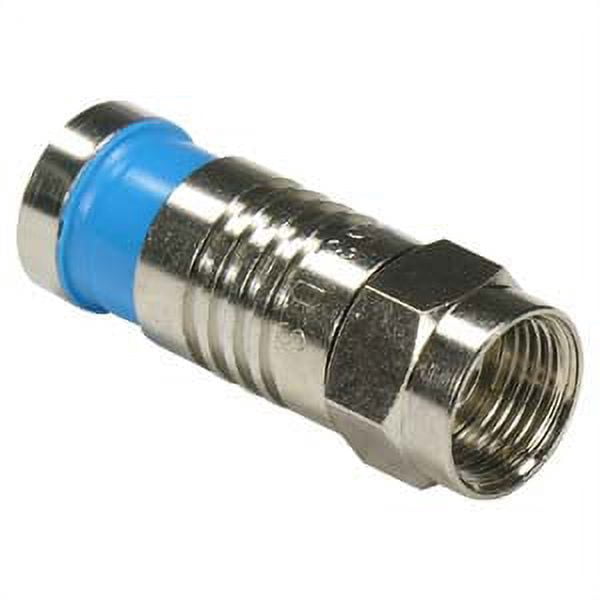 ACCL F Male Quad Shield RG6 Compression Connector Blue, 3 Pack ...