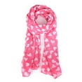 2-Pack Valentines Day Scarf for Women - Pink & Red Heart Print Scarf ...