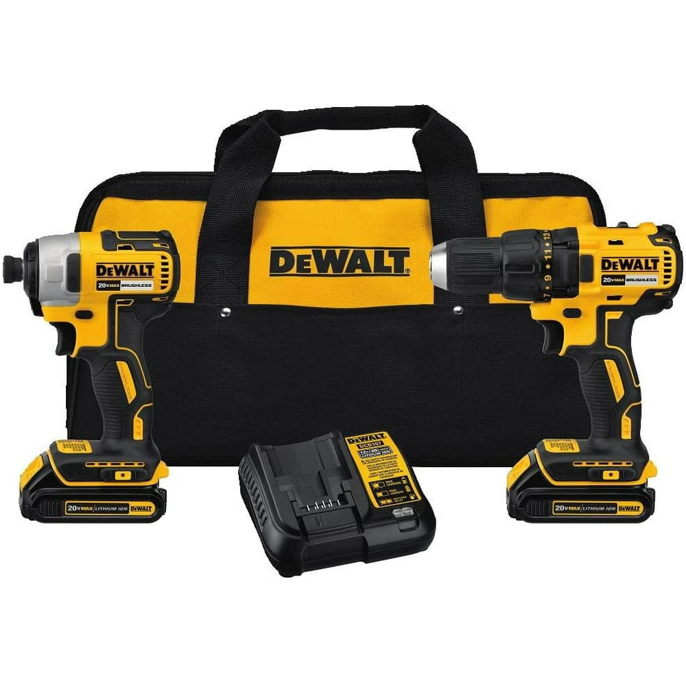 Dewalt 20v Max Cordless Drill Combo Kit Brushless Dck277c2
