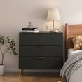 3 Drawer Dresser for Bedroom, Modern Dresser with Fish Scales Drawers ...