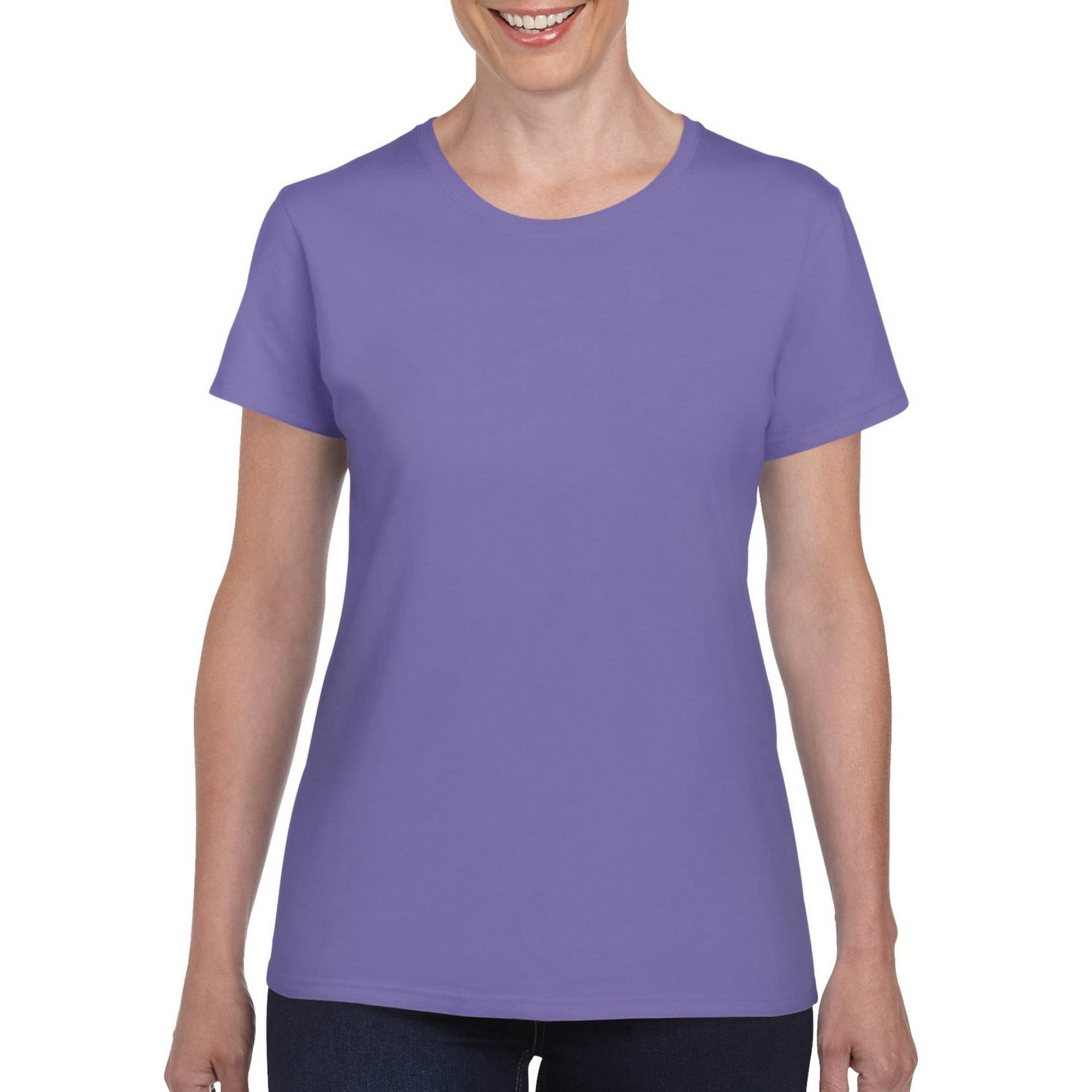 Click here for Gildan Ladies Heavy Cotton T-Shirt  S  Violet prices