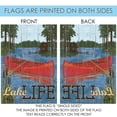 Toland Home Garden Rustic Lake Life Canoe summer Flag Double Sided ...
