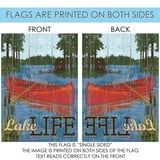 Toland Home Garden Rustic Lake Life Canoe summer Flag Double Sided ...