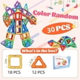 30 Pcs Magnetic Tiles,Magnetic Building Blocks Set,STEM Toys for 3 ...